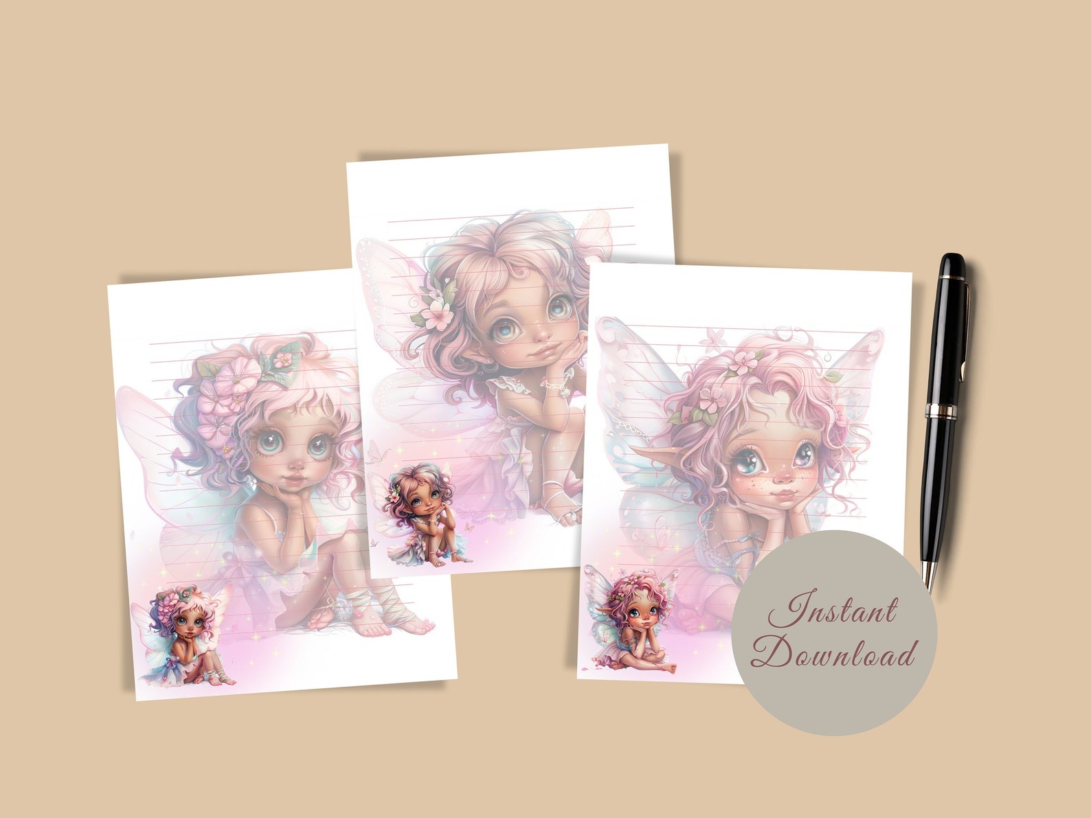 Fairy Stationery Notepad Fairytale Writing Paper Stationery Set Fantasy ...