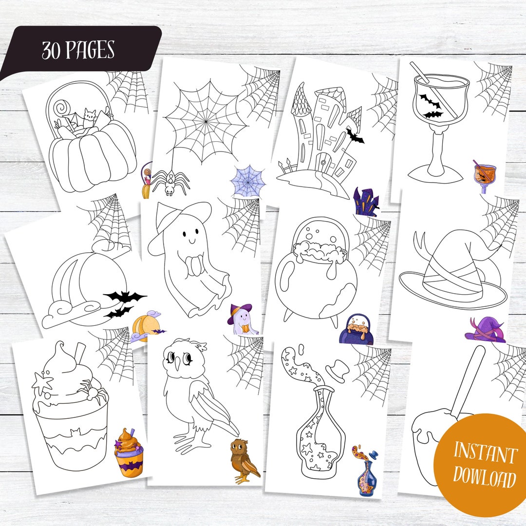 30 Halloween Coloring Pages Printable, Halloween Coloring Pages for ...