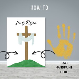 Easter Handprint Craft Religious Printable Easter DIY Craft for Kids ...