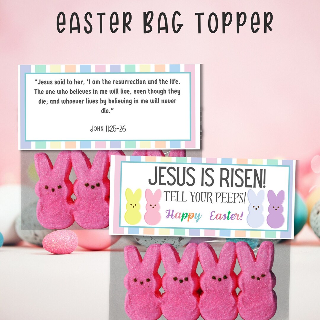 Jesus is Risen Tell Your Peeps Happy Easter Peeps Topper He is Risen ...