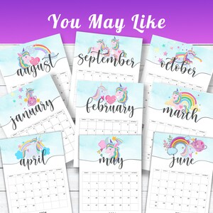 2024 Monthly Calendar Landscape Printable Calendar Template Rainbow ...
