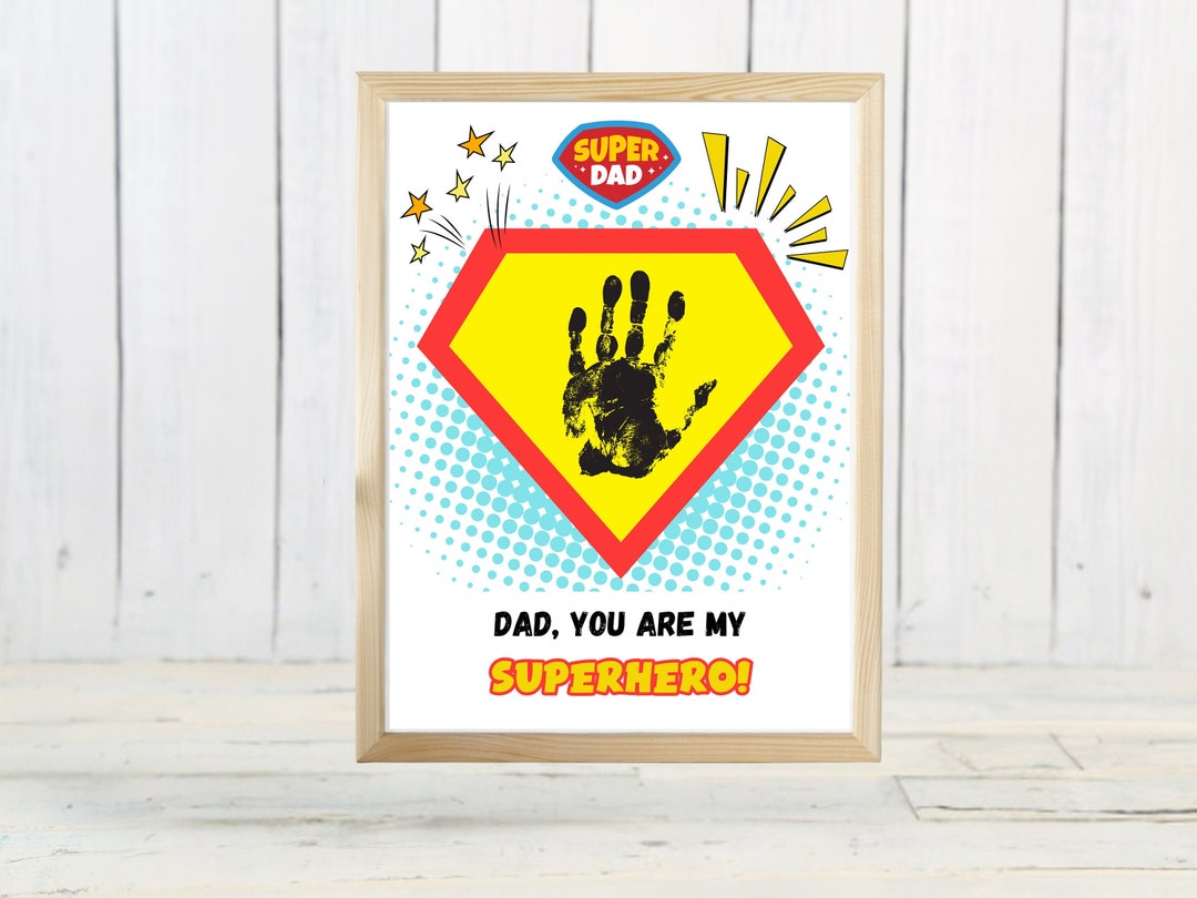 Fathers Day Handprint Craft Fathers Day Handprint Art Activity Keepsake ...