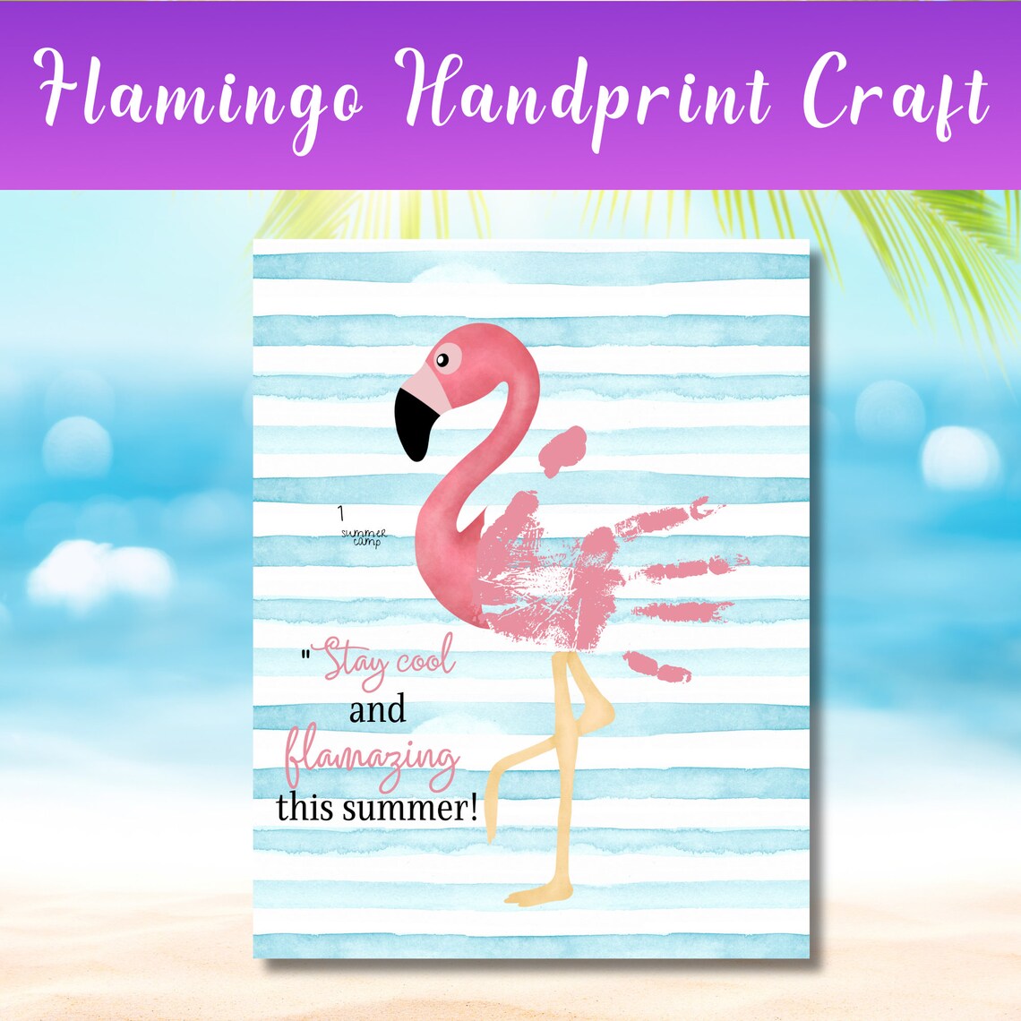 Summer Handprint Craft Bundle Summer Handprint Art for Toddler Summer ...