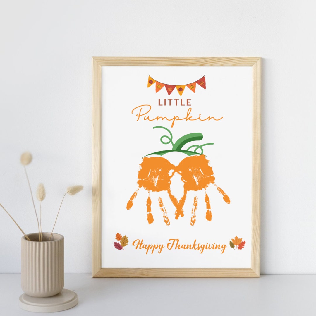 Thanksgiving Handprint Craft Little Pumpkin Preschool Toddler Fall ...