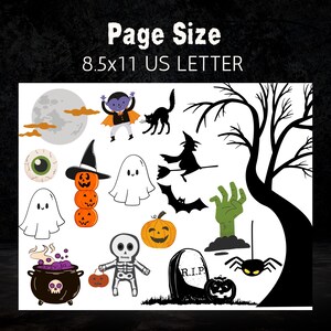 Halloween Cut and Glue Craft Halloween Cut and Paste Activity Build ...