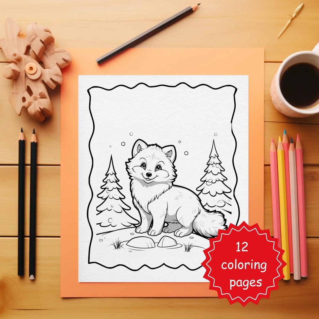 Animals Coloring Pages for Kids Printable Winter Animals Coloring Book ...