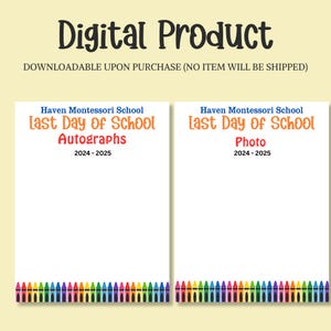 End of the Year Printable Autograph Sheet 2024-2025 Last Day of School ...