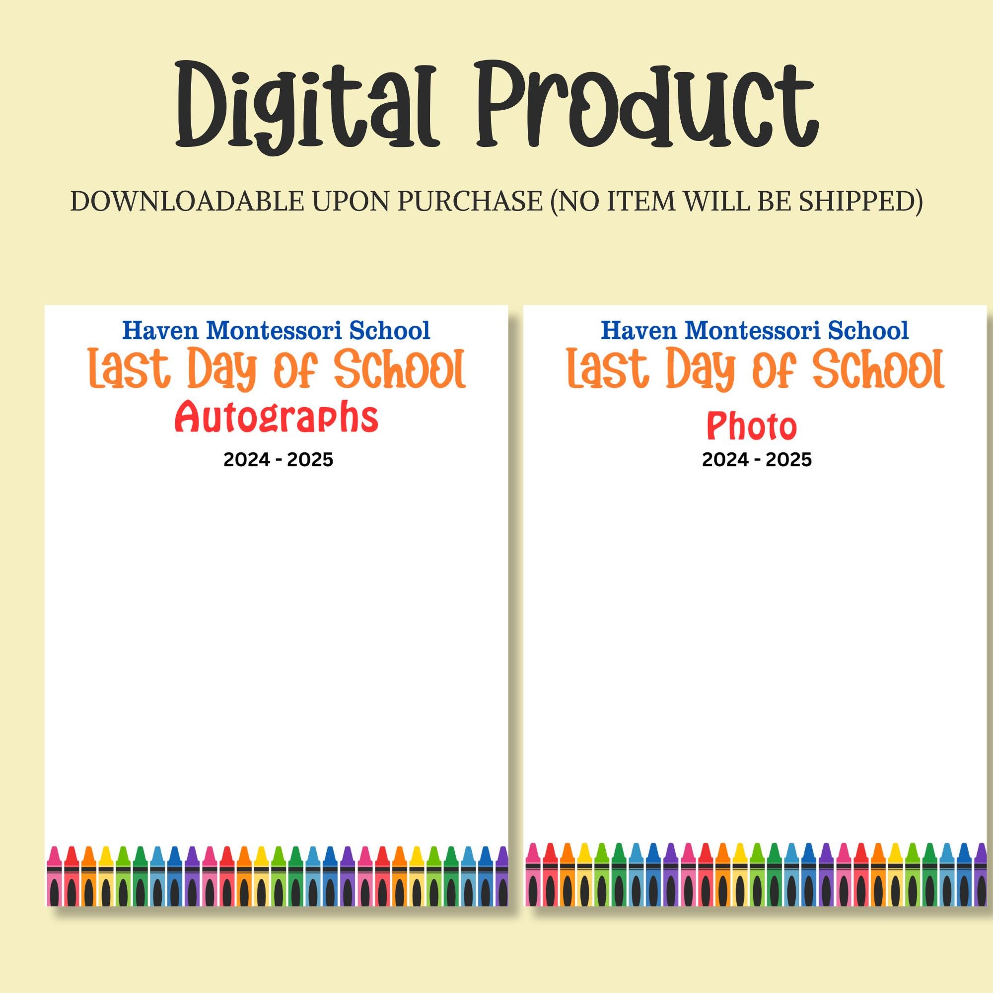 End of the Year Printable Autograph Sheet 2024-2025 Last Day of School ...
