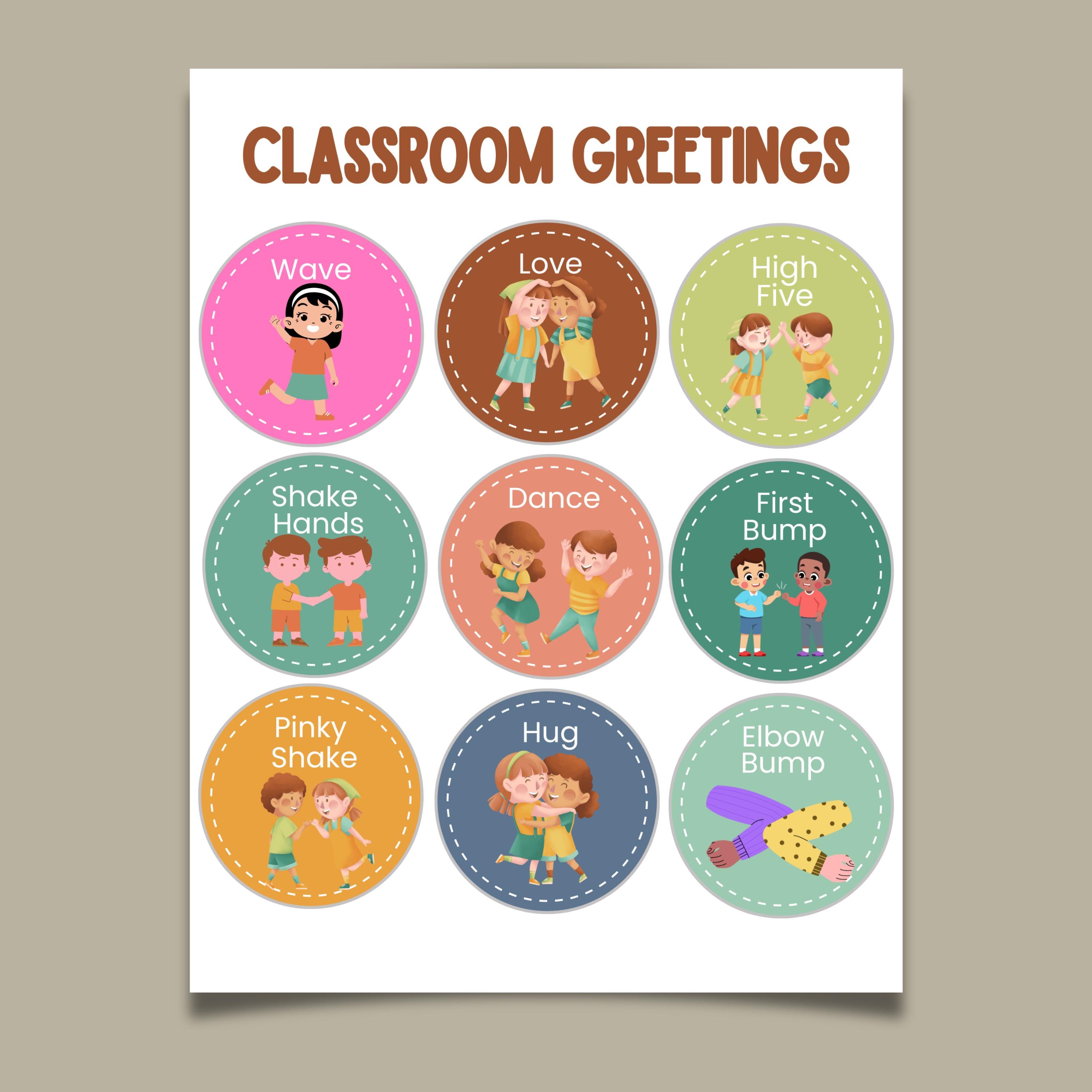 Classroom Greetings Poster Morning Greeting for Students Fun Morning ...