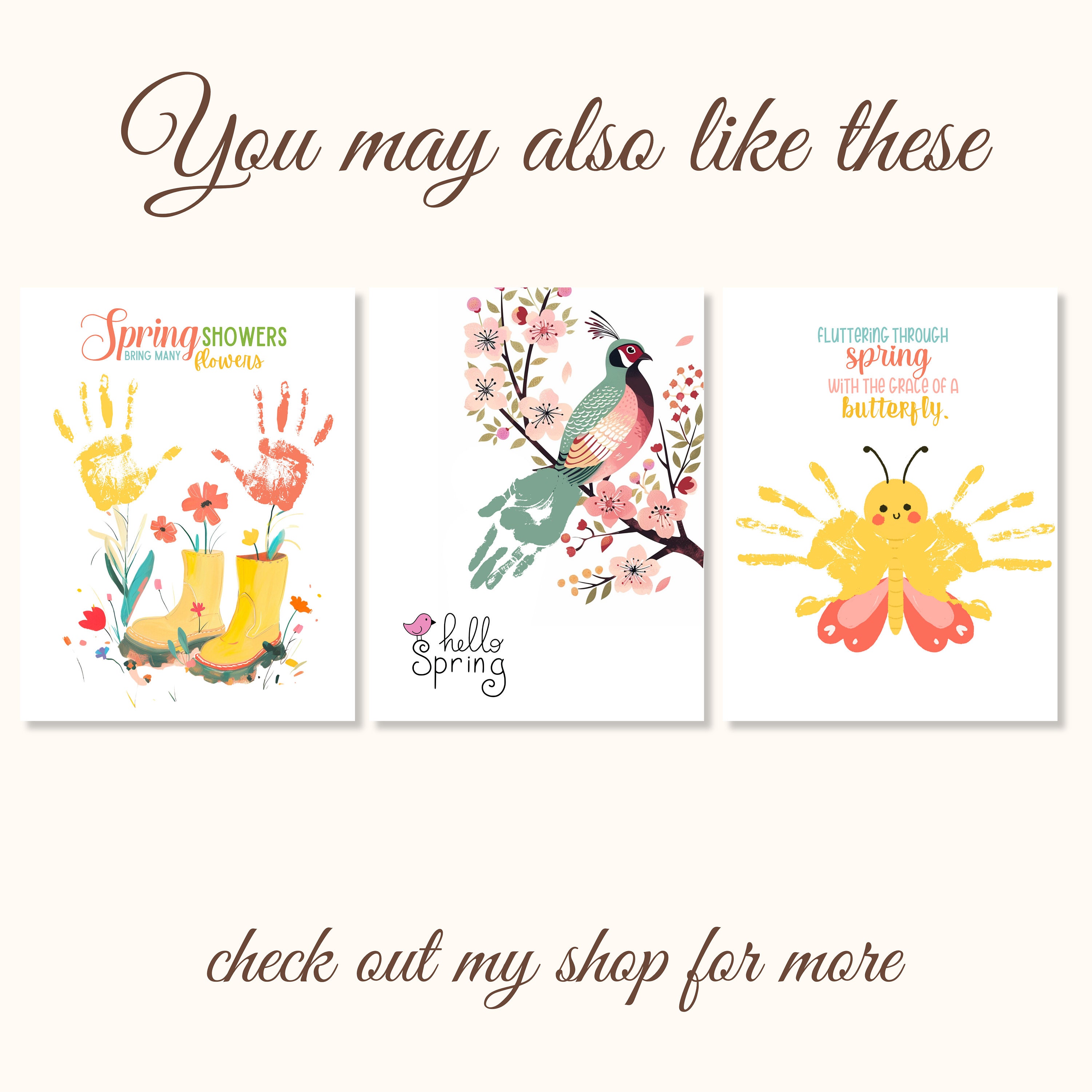 Bee Handprint Craft Art Printable Spring Insect Cute Honey Bee ...