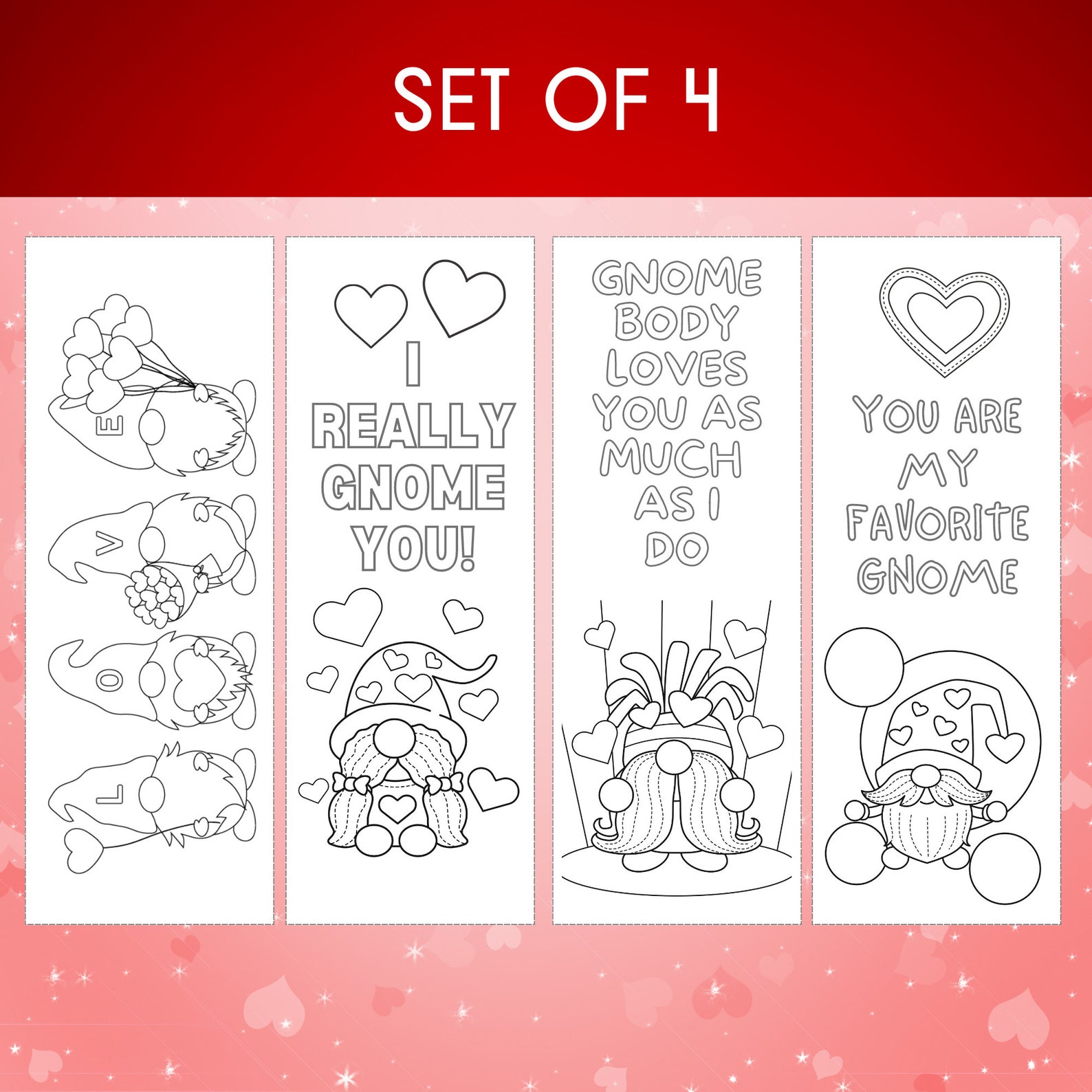 Gnome Bookmark Printable Coloring Bookmarks Bookmarks to Color ...