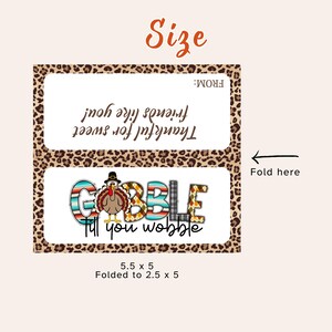 Editable Thanksgiving Treat Bag Topper Funny Gobble Till You Wobble ...