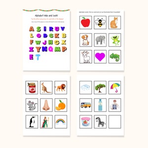 Alphabet Scavenger Hunt Prek Kindergarten Fun Indoors Hide and Seek ...