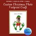 Elf Footprint Craft Photo Keepsake Editable Name First Christmas New ...