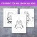 Robot Coloring Pages Robot Activity Book Kids Worksheets Printable ...