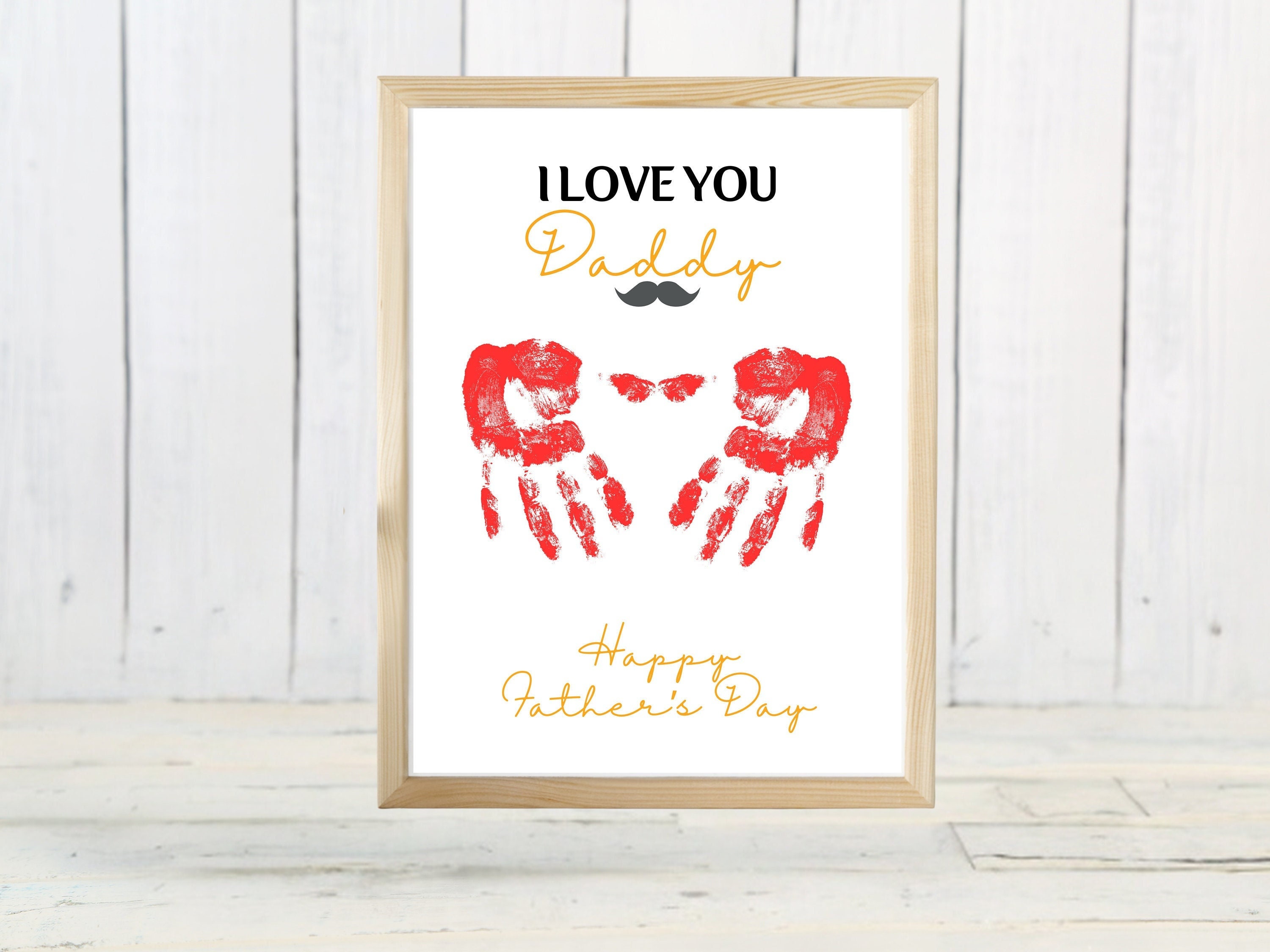 Fathers Day Handprint Craft I Love You Daddy Handprint Art Father’s Day ...