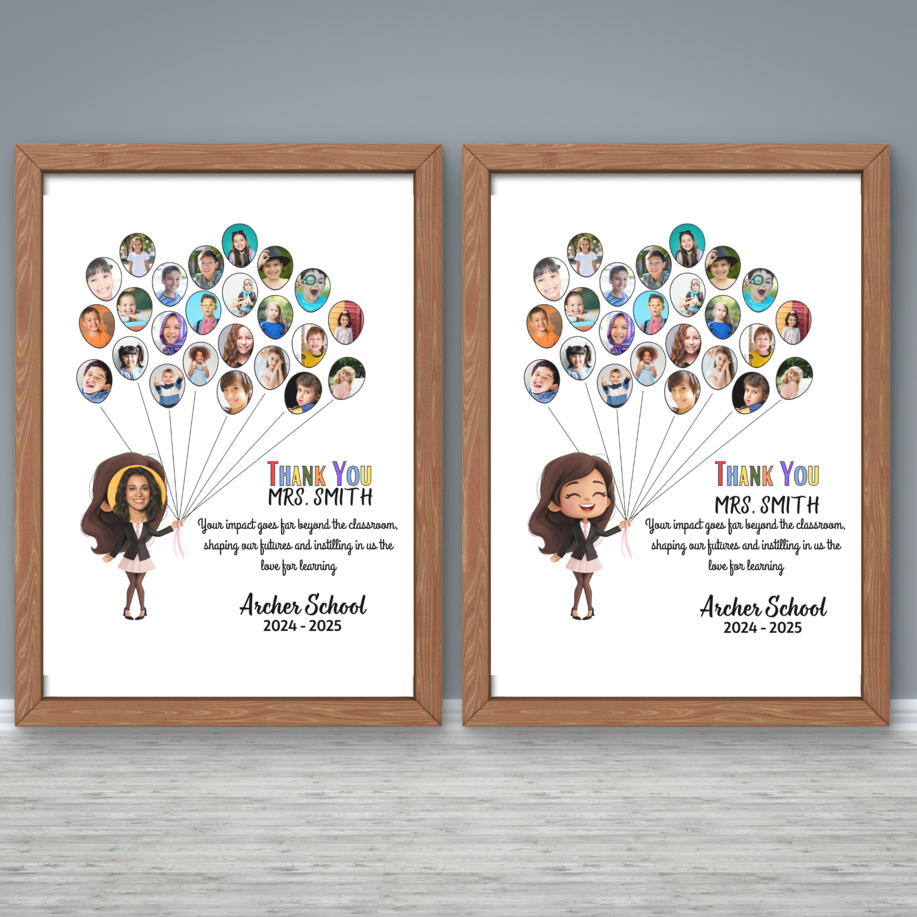 Teacher Photo Custom Editable Appreciation Gift From Student Photo ...