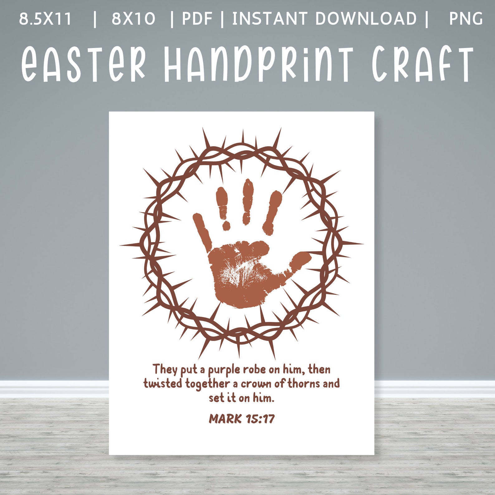 Easter Handprint Craft Printable Bible Quote Religious Easter DIY Craft ...