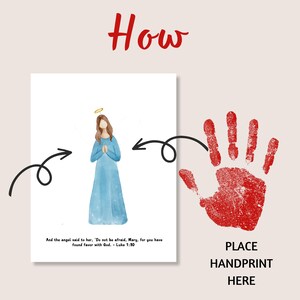 Christmas Angel Nativity Handprint Craft Printable Christmas Handprint ...