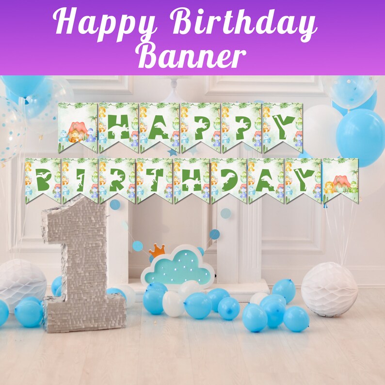 Editable Dinosaur Birthday Bundle Dinosaur Birthday Party - Etsy