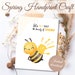 Bee Handprint Craft Art Printable Spring Insect Cute Honey Bee ...