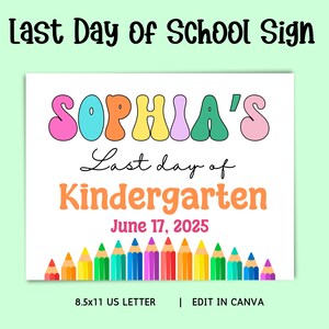 Editable Last Day of School Printable, Kindergarten End of School ...