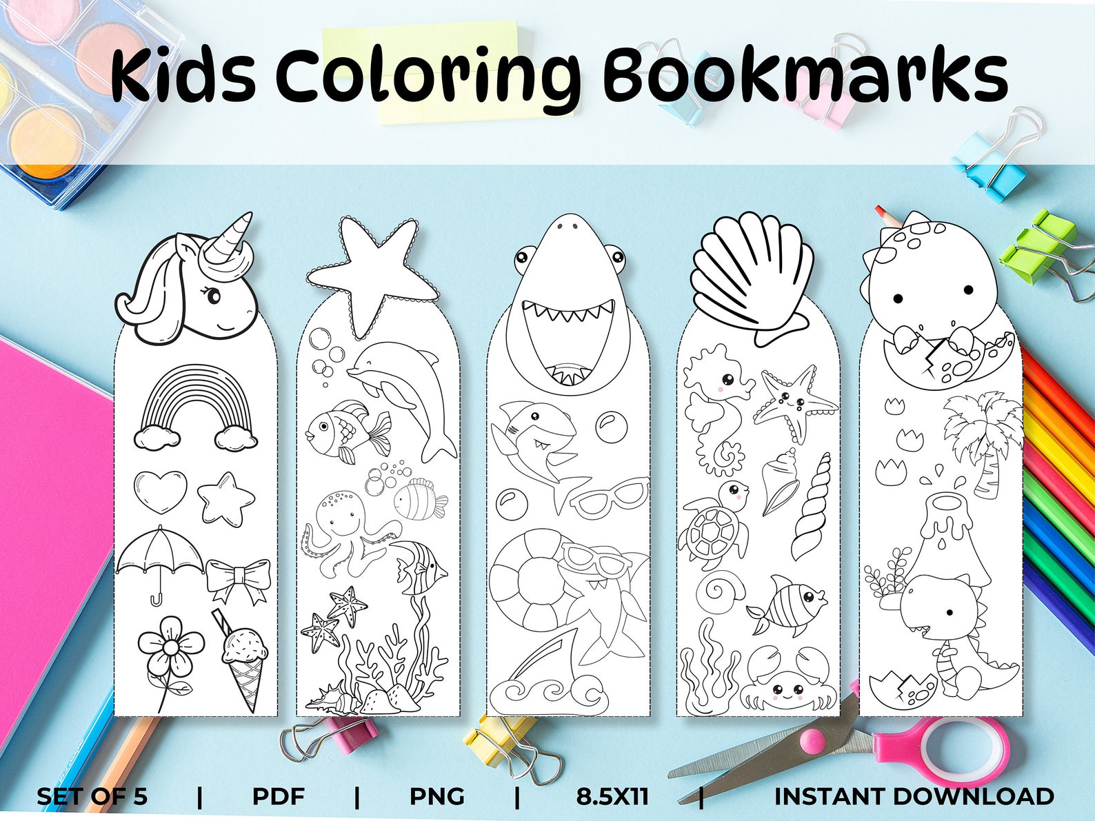 Coloring Bookmarks for Kids Coloring Pages Printable Classroom ...