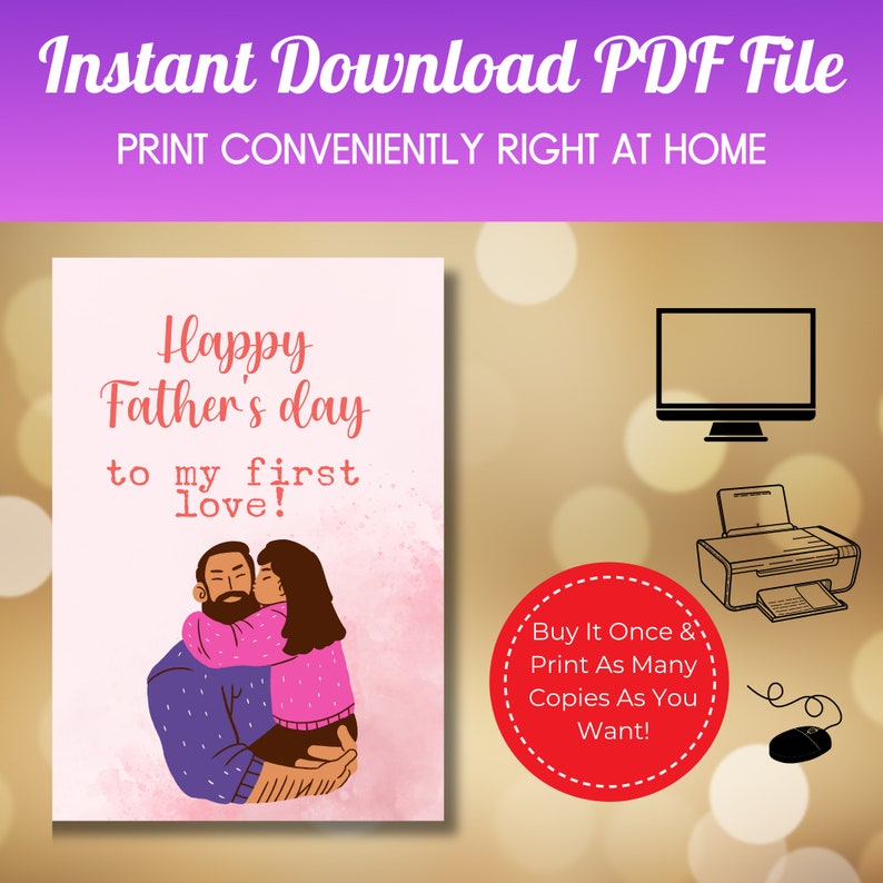 Fathers Day Card Printable Fathers Day Gift Card for Father's Day ...