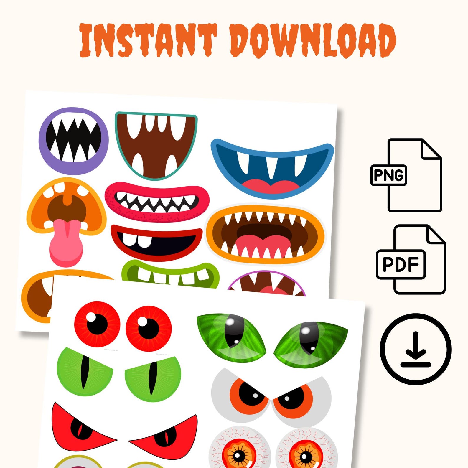 Build A Pumpkin Monster Digital Download Fun Seasonal Activity ...
