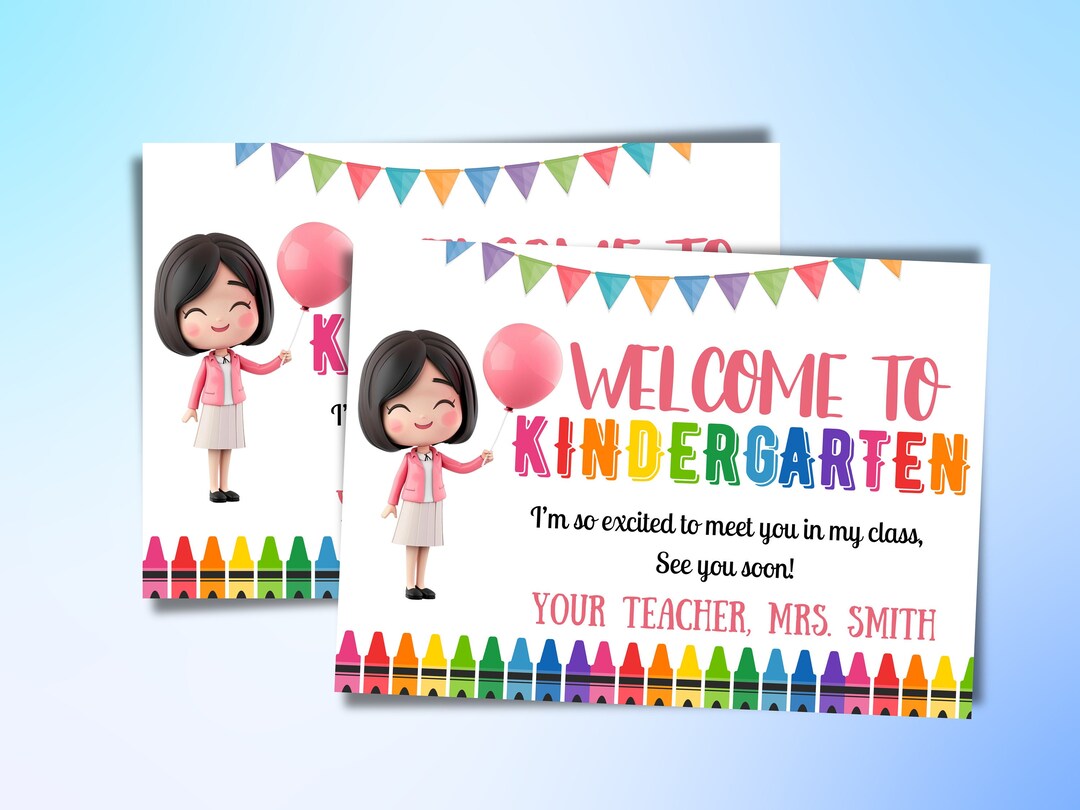 Editable Teacher Welcome Back to School Postcard for Students Cute ...