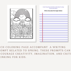 Coloring Pages for Kids Printable Writing Prompts Kids Spring ...