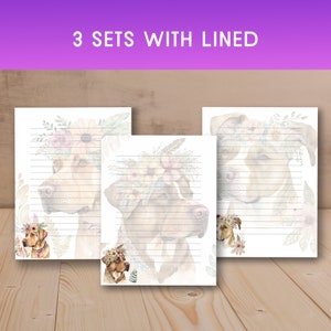 Dog Stationary Printable Dog Stationery Animal Stationery Animal ...