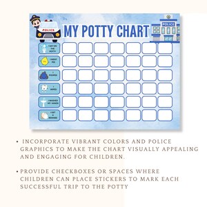 Police Potty Chart for Boy Toilet Training Chart Kids Potty Chart ...