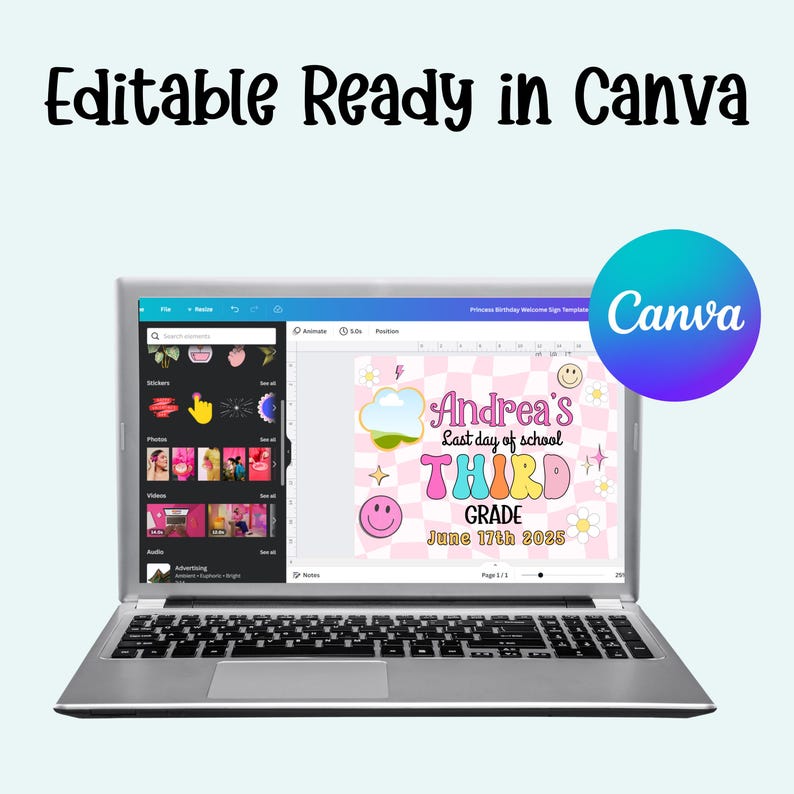 Editable Last Day of School Printable, Photo Printable Keepsake Last ...