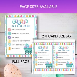 Easter Egg Exchange Dice Game Kids Easter Activity Easter Party Game ...