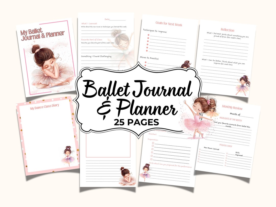 Ballet Journal Dance Gift for Girls Dance Journal Ballerina Dancer ...