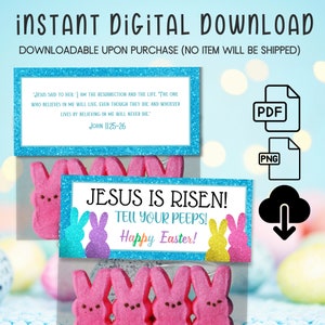 Jesus is Risen Tell Your Peeps Happy Easter Peeps Topper Christian ...