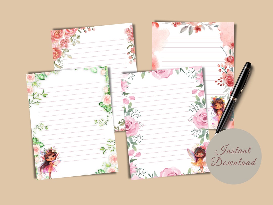 Fairy Stationery Notepad Fairytale Writing Paper Flower Stationery Set ...