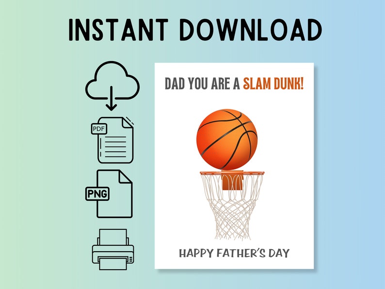 Fathers Day Handprint Craft Basketball Slam Dunk Dads Day Handprint Art ...