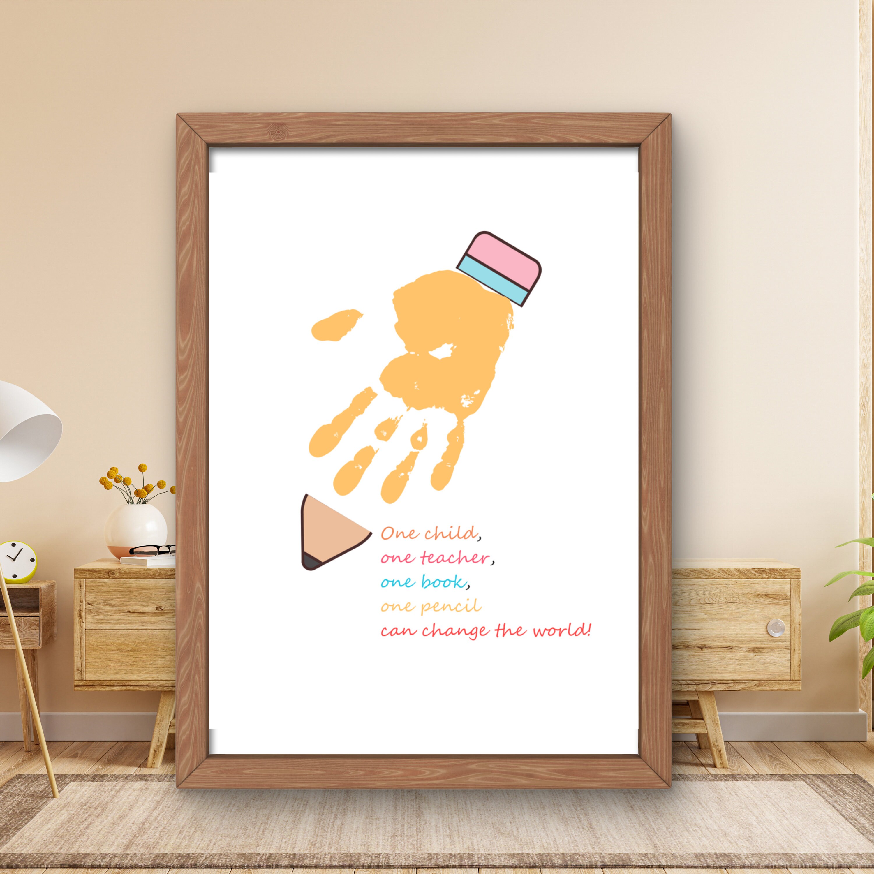 Handprint Craft Thank You Appreciation Gift Pencil Quote Easy Personal ...