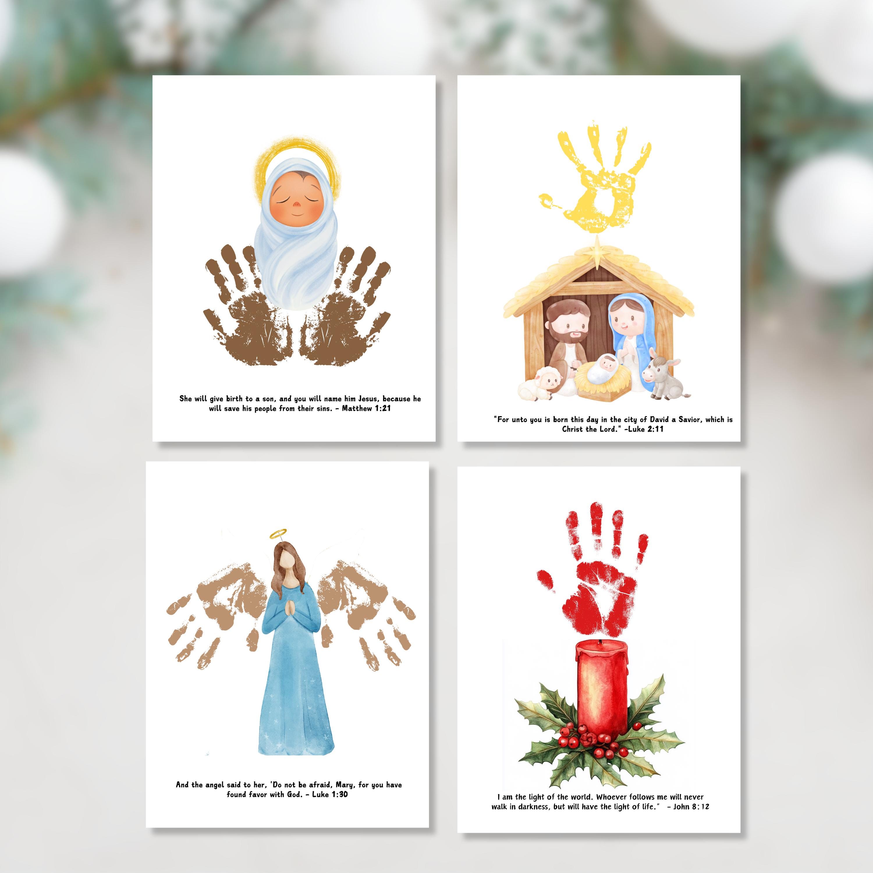 Christmas Handprint Bundle Set 4 Nativity Baby Craft Printable ...