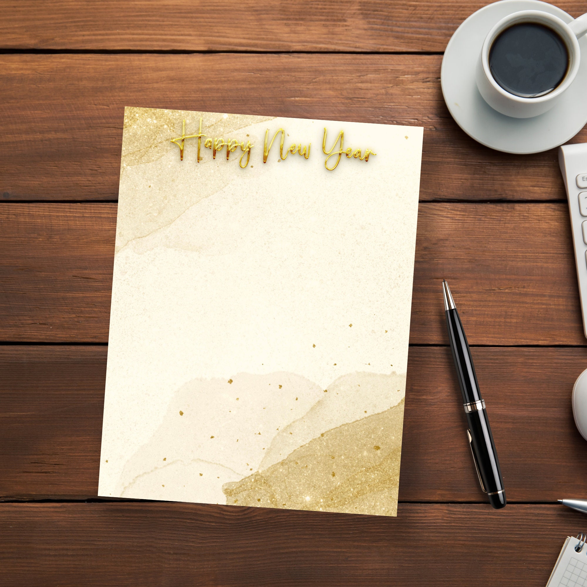 Printable Happy New Year Stationery Holiday Stationary New Years Eve ...