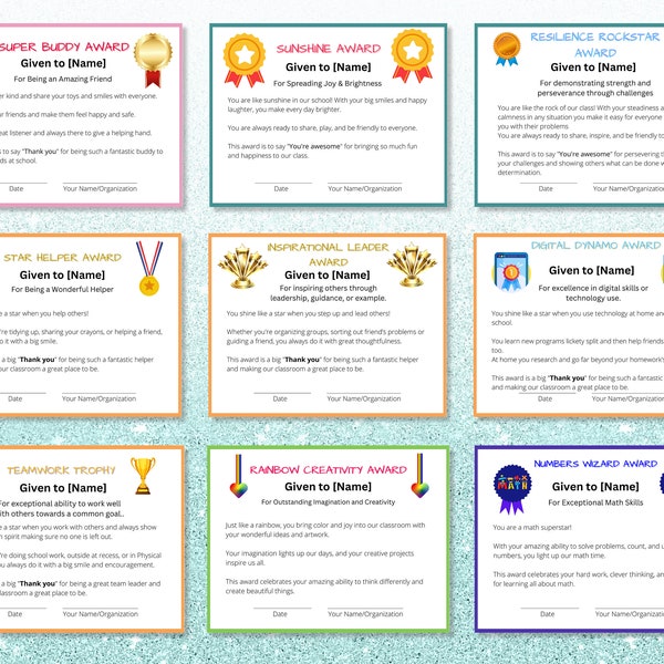 Award Certificate - Etsy