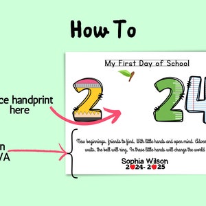 Editable First Day of School Handprint Craft Poem Back to School ...