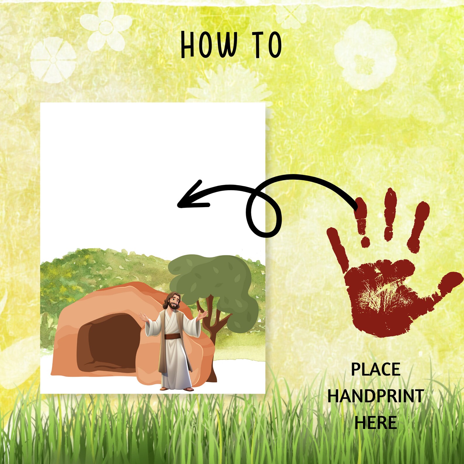 Easter Handprint Craft Bundle Printable Religious Easter DIY Craft for ...