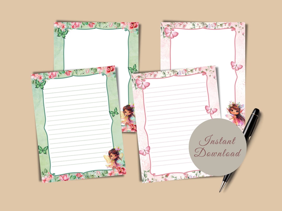 Fairy Stationery Notepad Fairytale Writing Paper Flower Stationery Set ...