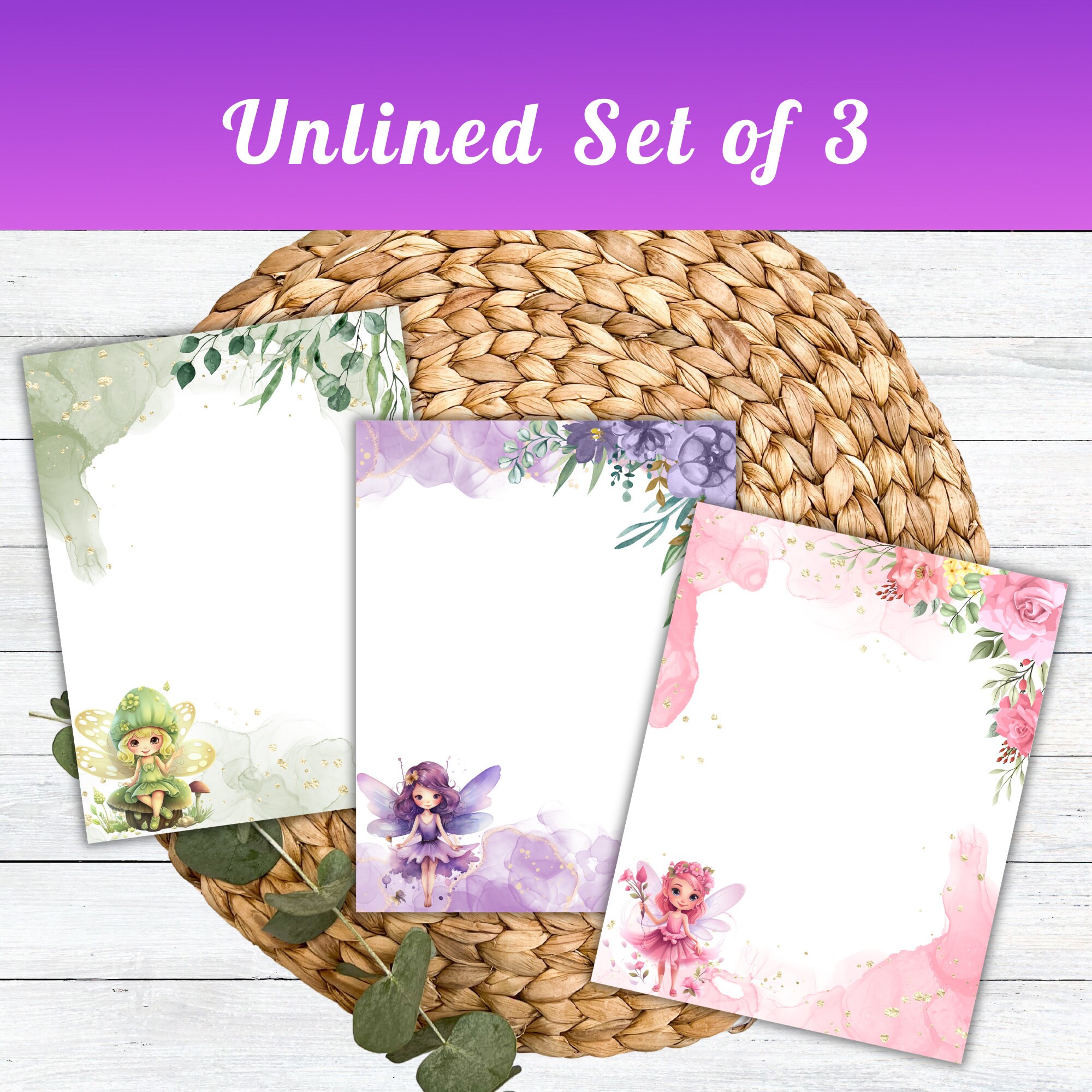 Fairy Stationery Notepad Fairytale Writing Paper Flower Stationery Set ...