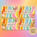 Editable Retro 70s Party Food Label Groovy Blank Food Tent Card Labels ...
