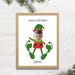 Elf Footprint Craft Photo Keepsake Editable Name First Christmas New ...