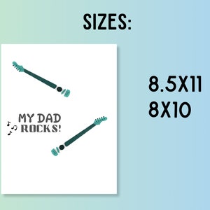 Fathers Day Handprint Craft Dad Rocks Guitar Handprint Art Craft ...